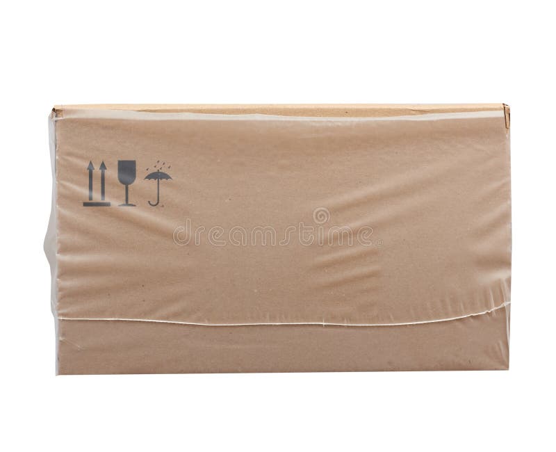 Rectangular Box Wrapped in Transparent Polyethylene Stock Image - Image ...