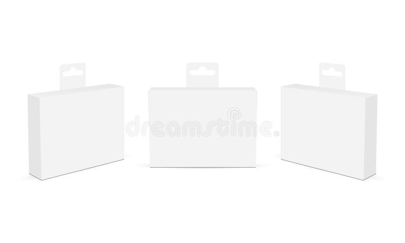 POS Display Boxes, Front, Side, Back View Stock Illustration ...