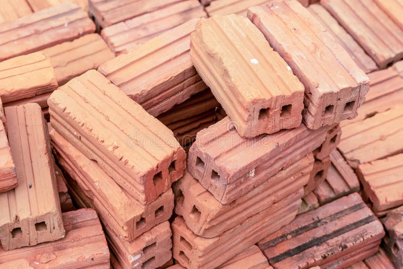 Rectangular Brick Pattern Stacked in a Stack, with Two Holes Design ...