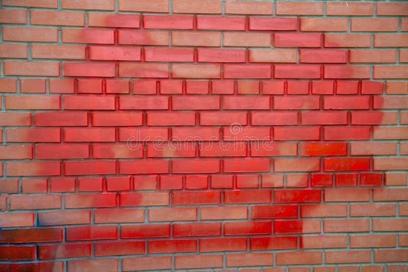 Rectangular Brick Wall Background with an Arbitrary Shape Pattern on a ...