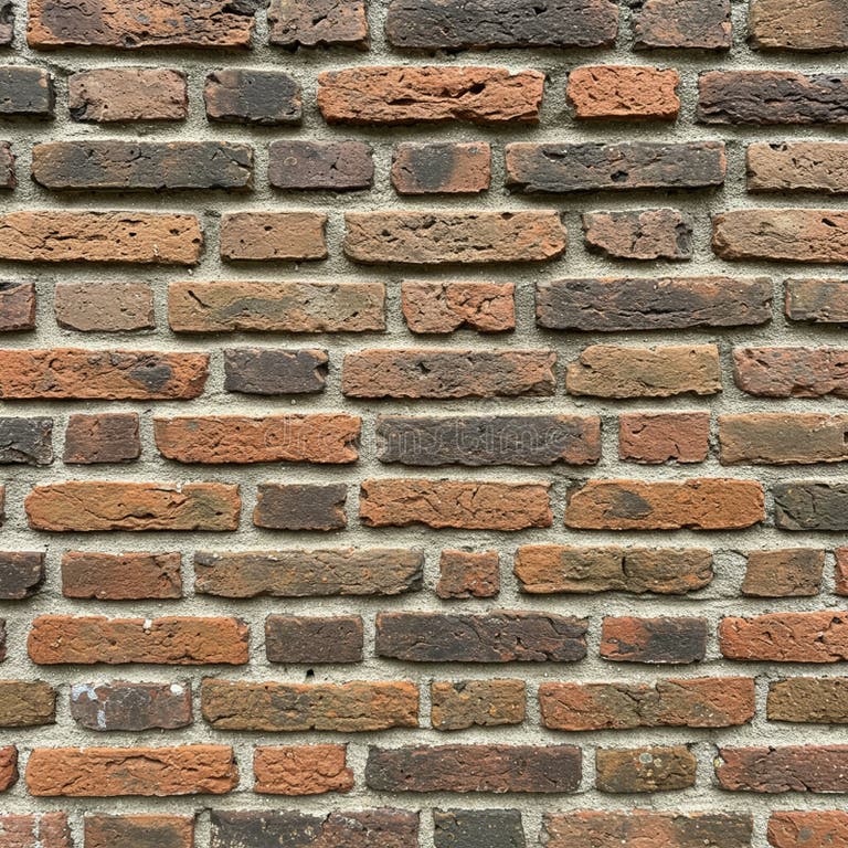 Rectangular Bricks of Various Shades, Primarily Red and Dark Brown ...