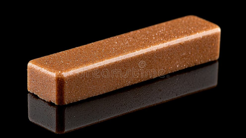 A Rectangular Brown Object with a Smooth Surface and a Slightly Rough ...