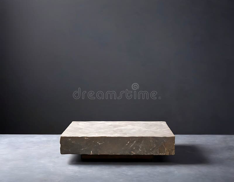 Background for Product Presentation - Rectangular Brown Stone Podium ...