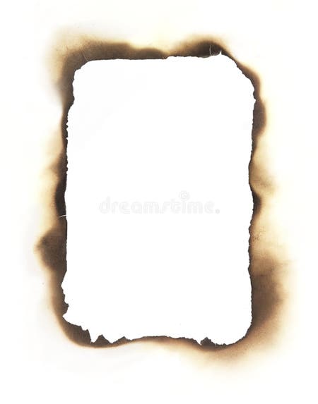 Rectangular Burned Edges Frame Stock Image - Image of white, ragged ...