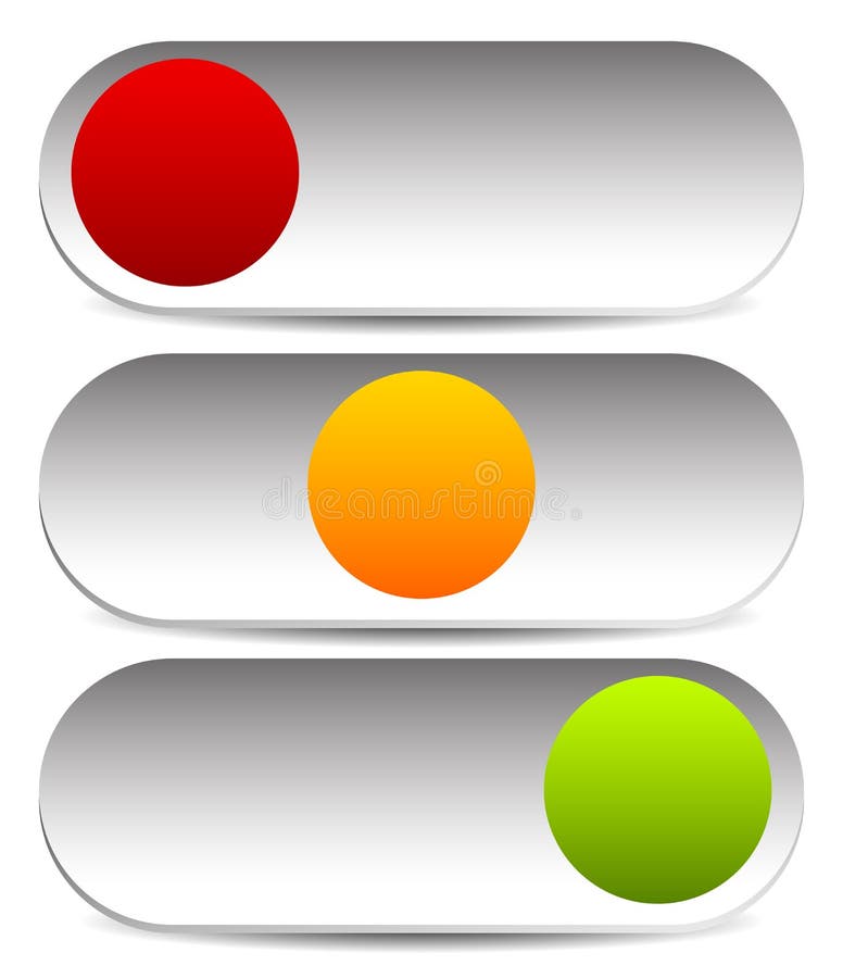 Rectangular Button, Switch, Toggle in 3 State Stock Vector ... Rectangular Button, Switch, Toggle in 3 State Stock Vector ...