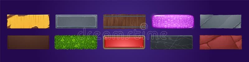 Rectangular Buttons with Different Textures Stock Vector - Illustration ...