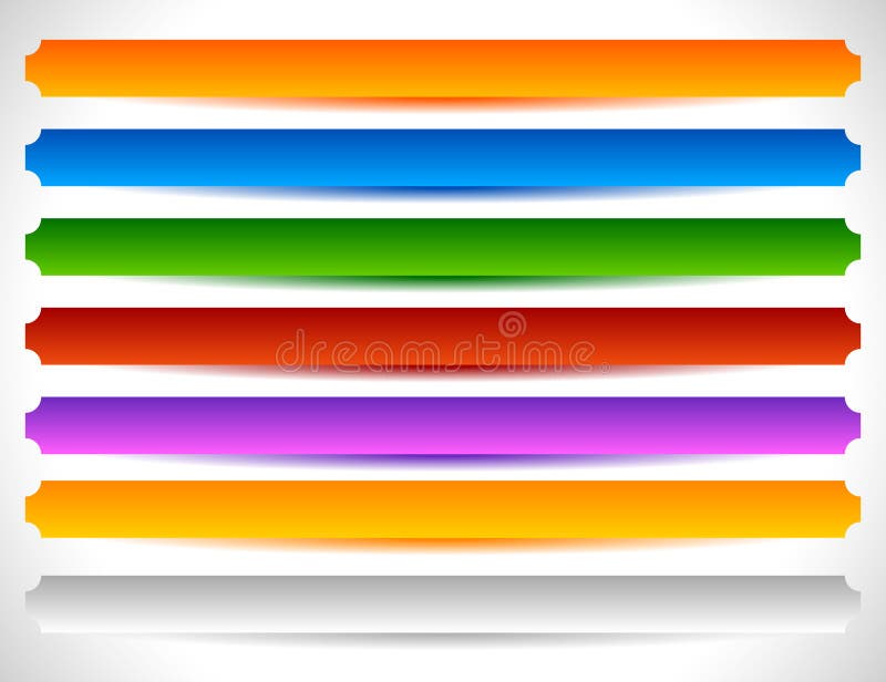 Rectangular Buttons in Several Colors. Button Tag, Label Shapes Stock ...