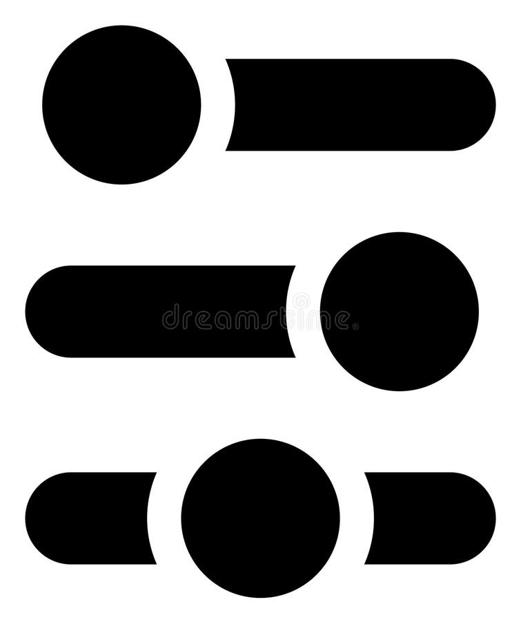 Slider Buttons stock vector. Illustration of mobile, design - 40343365