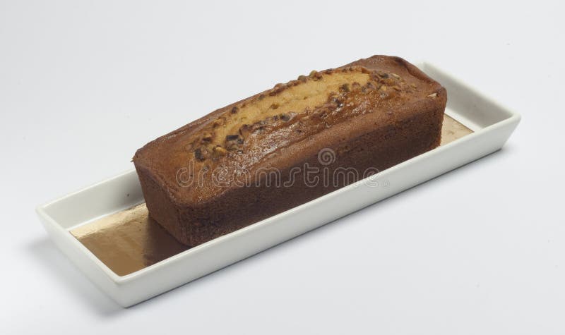 Rectangular Cake White Background Sweet Food Dessert Stock Photo ...