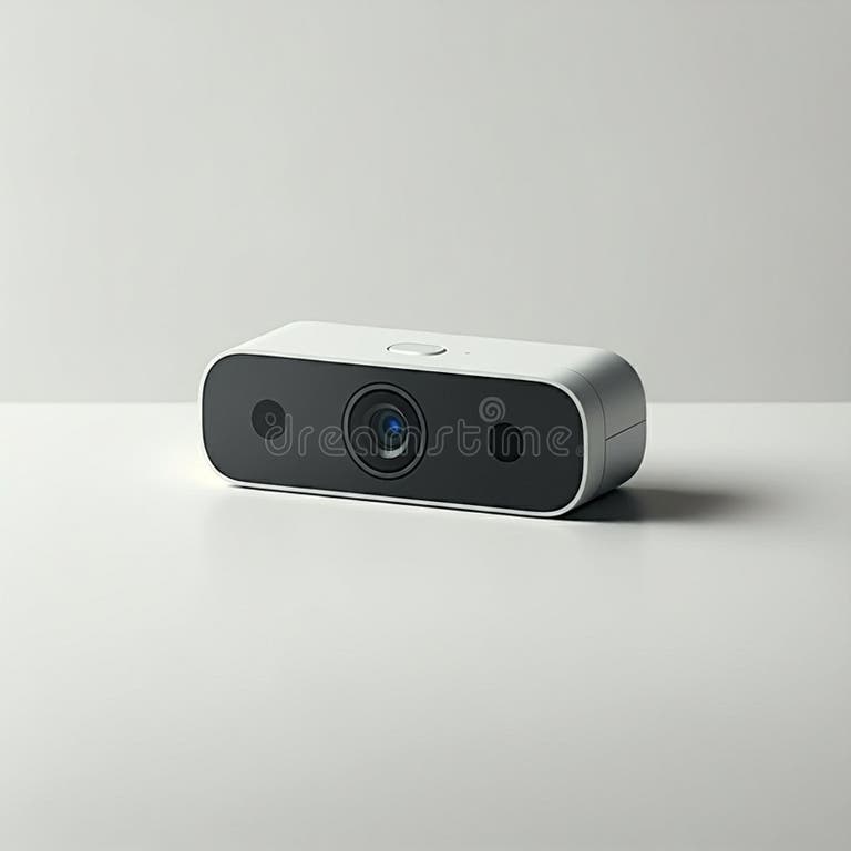 Rectangular Camera Device with Rounded Edges, Featuring a Black Front ...