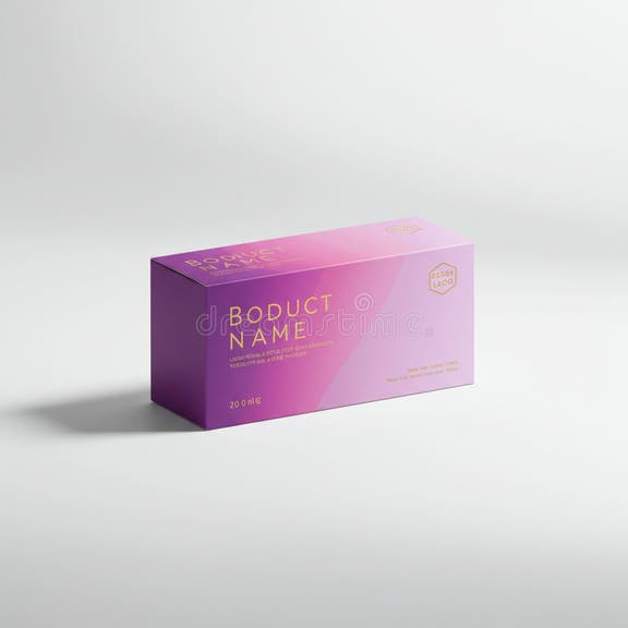 Rectangular Cardboard Box with a Gradient Design, Transitioning from ...
