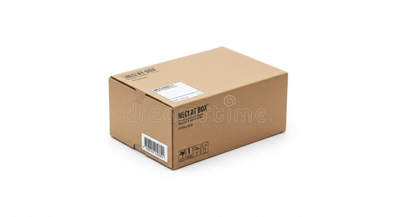 A Rectangular Cardboard Box Labeled "NECLAT BOX" on Its Surface. the ...