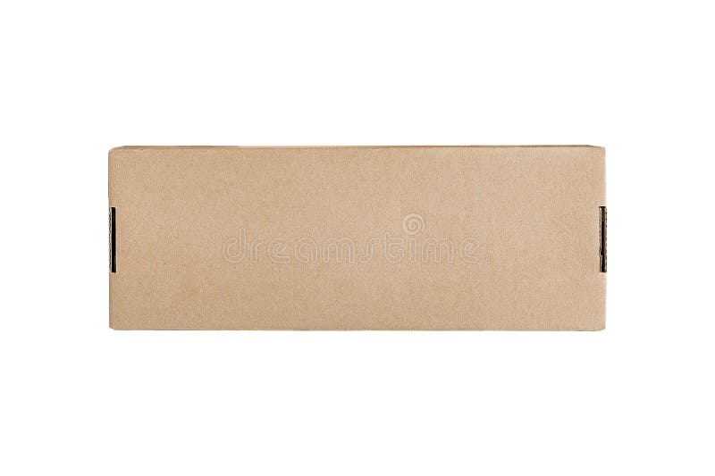 Rectangular Carton Box for Delivery. Isolate Stock Photo - Image of ...