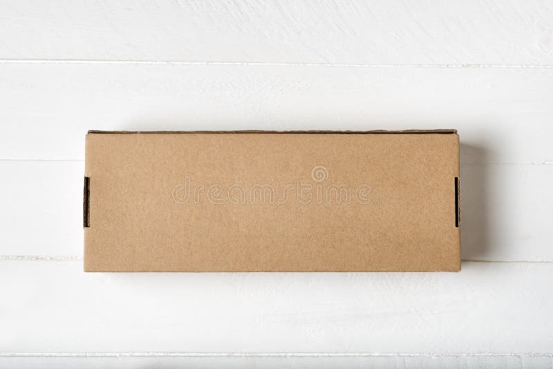 Rectangular Carton Box for Delivery. Isolate Stock Photo - Image of ...