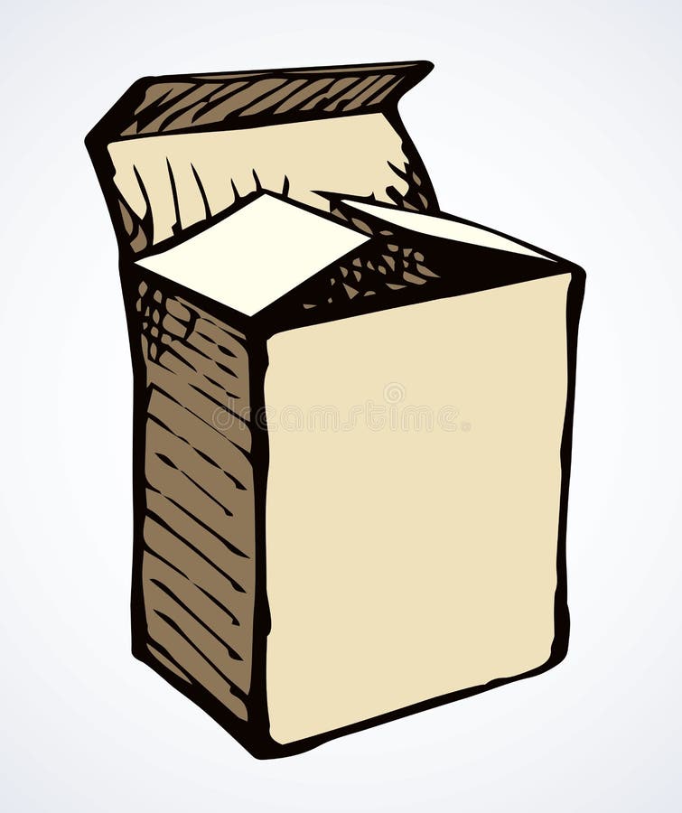 Rectangular Carton Packaging. Vector Drawing Stock Vector ...