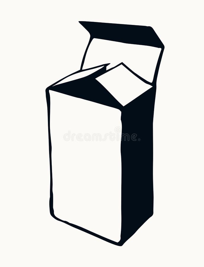 Rectangular Carton Packaging. Vector Drawing Stock Vector ...