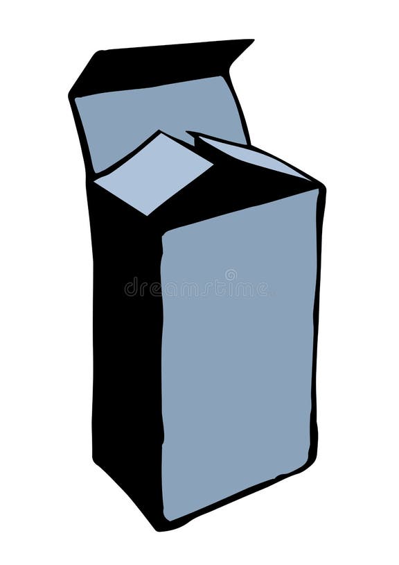 Rectangular Carton Packaging. Vector Drawing Stock Vector ...