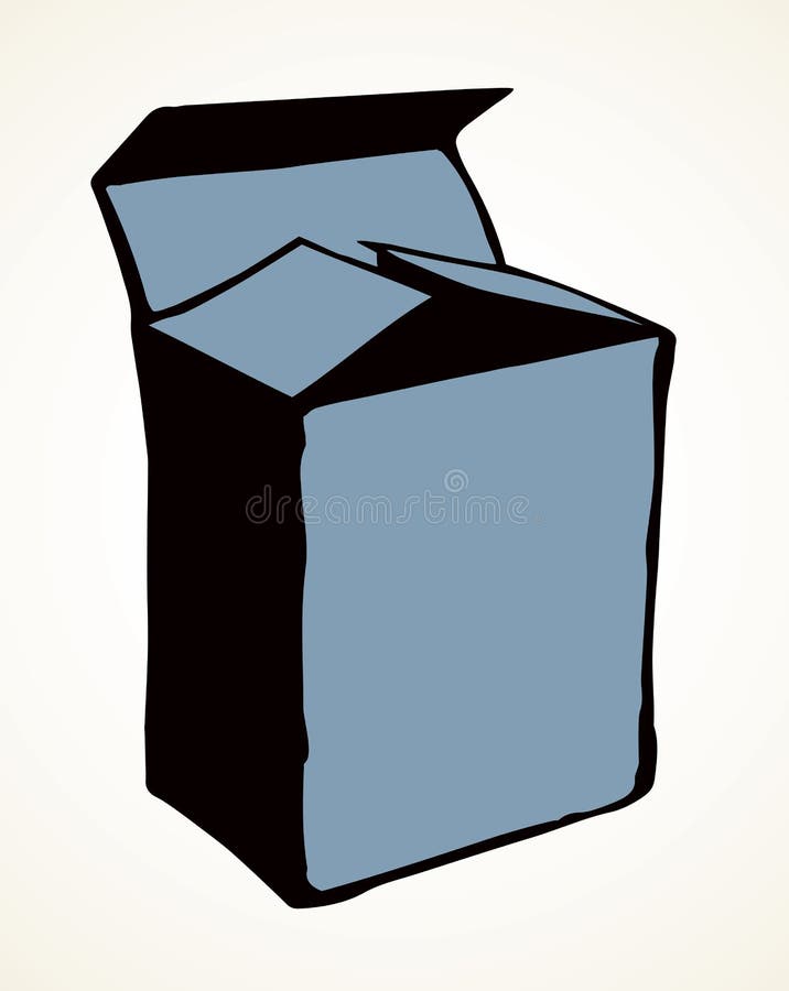 Rectangular Carton Packaging. Vector Drawing Stock Vector ...