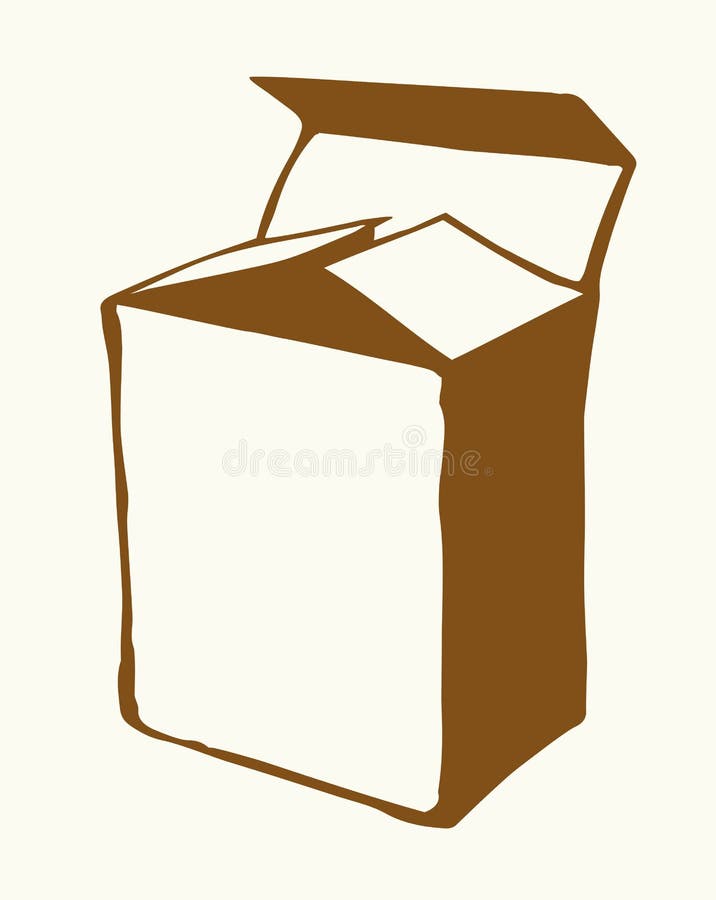 Rectangular Carton Packaging. Vector Drawing Stock Vector ...