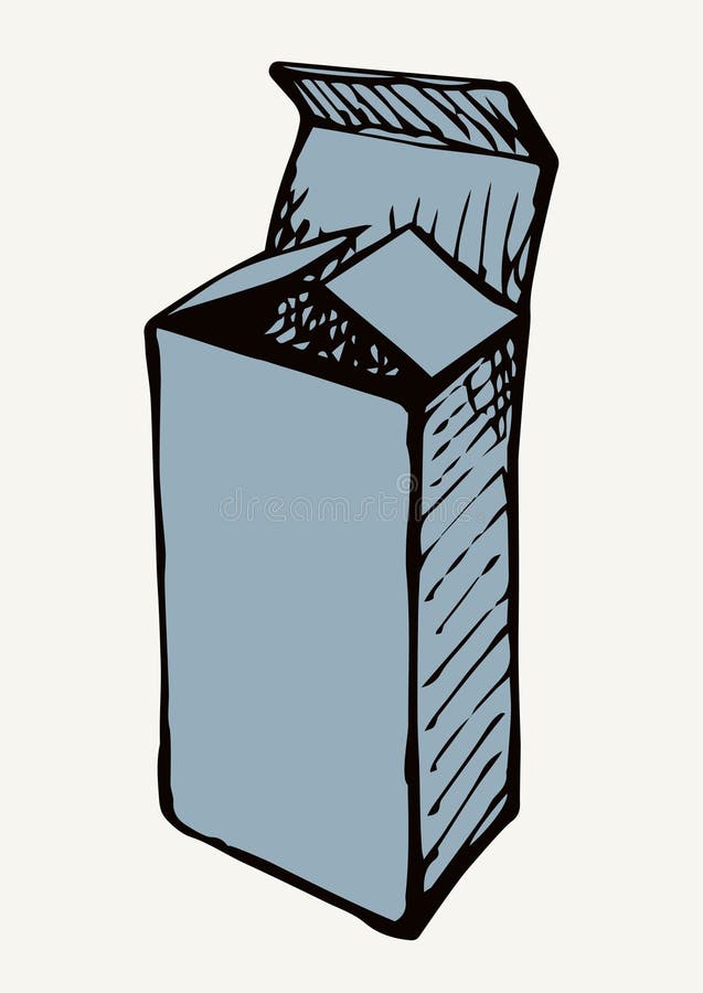 Rectangular Carton Packaging. Vector Drawing Stock Illustration ...
