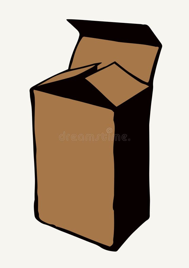 Rectangular Carton Packaging. Vector Drawing Stock Vector ...