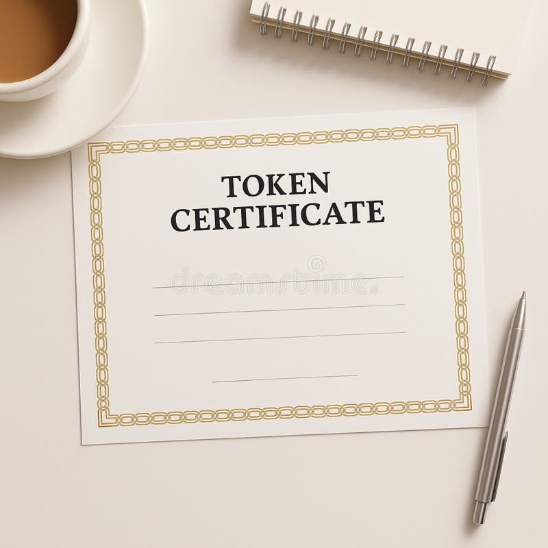 Token Certificate Stock Illustrations – 2,956 Token Certificate Stock ...