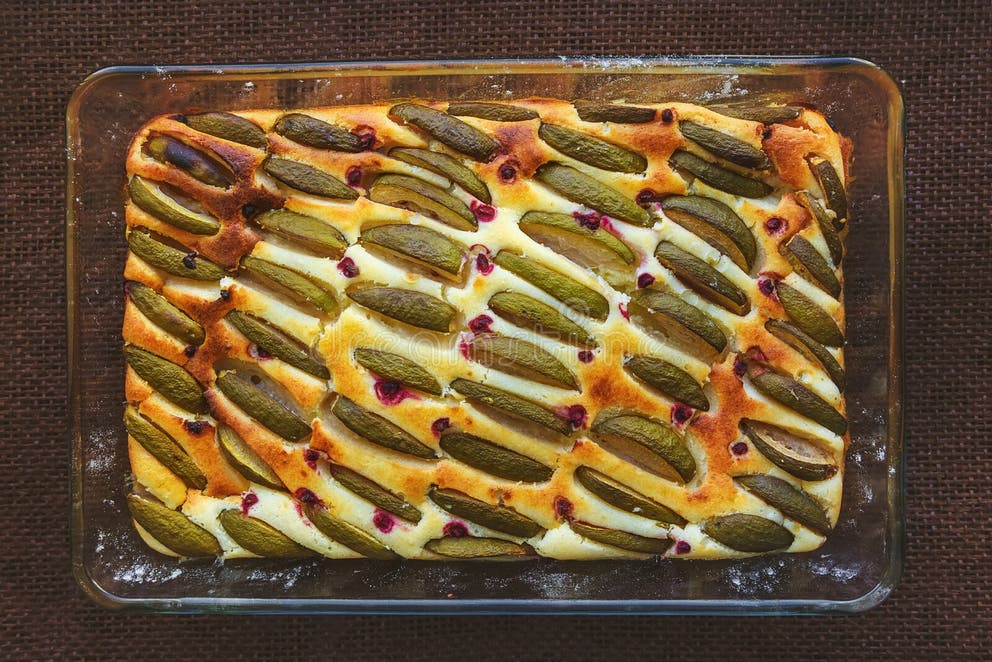 Rectangular Cheesecake with Feijoa in a Glass Form Stock Image - Image ...