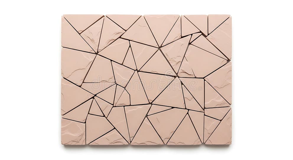 Rectangular Chocolate Bar Fractured into Irregular Geometric Pieces ...