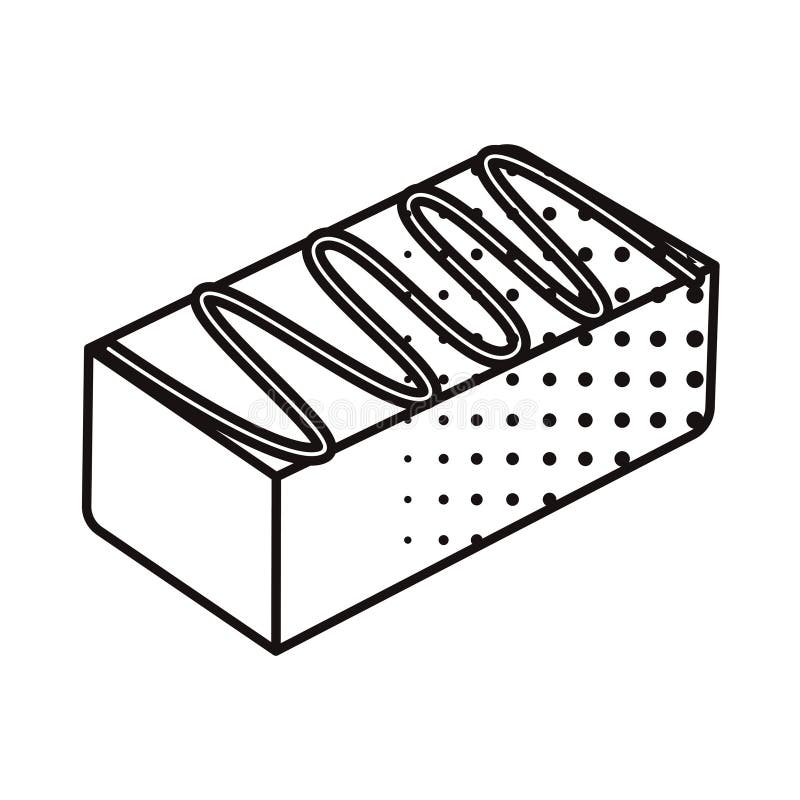 Rectangular Chocolate Bar with Swirl in Outline. Vector Stock ...