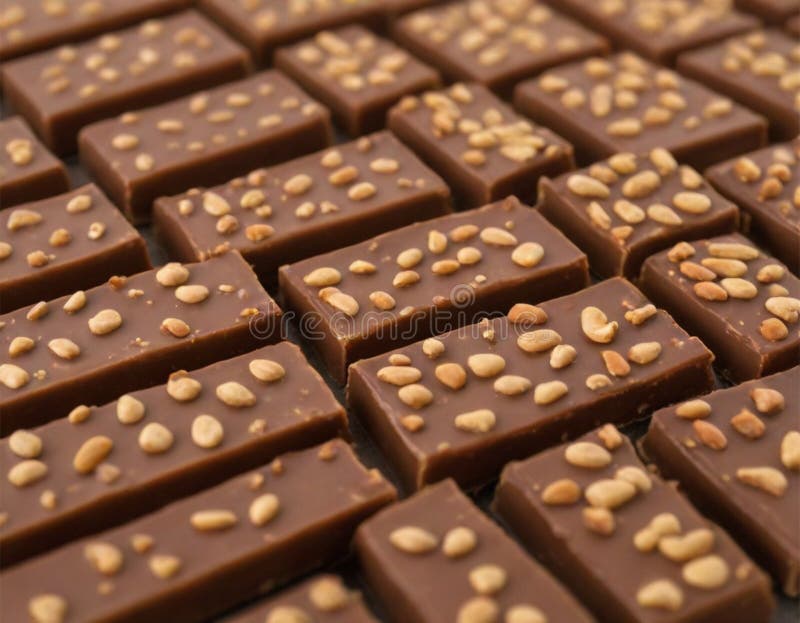 Chocolate Candy Bar with Peanuts Caramel Stock Illustration ...