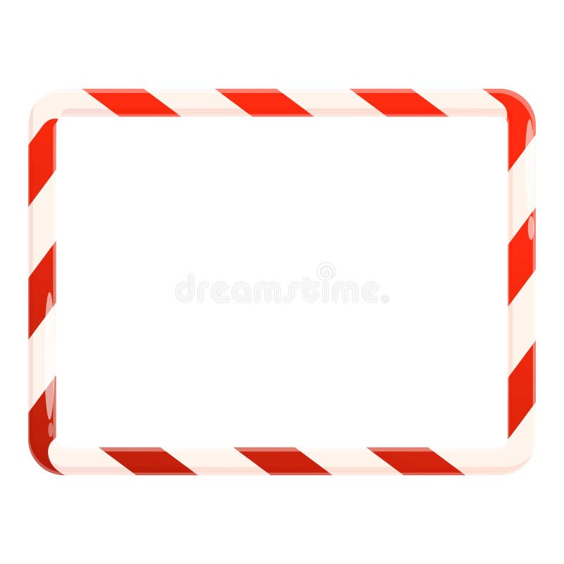 Rectangular Christmas Candy Cane Border Creating a Frame Stock Vector ...