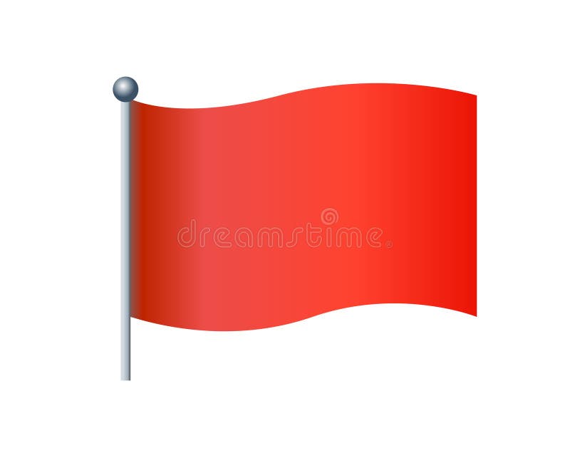 Rectangular Christmas Gradient Red Flag Icon with Silver Pole Stock ...
