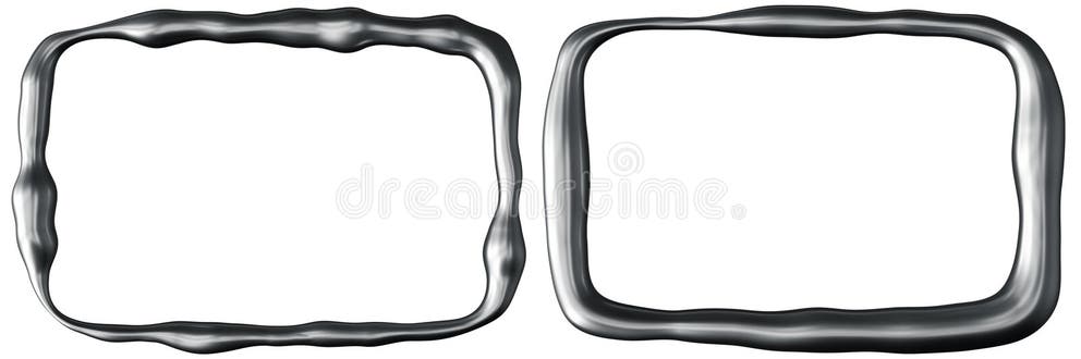 Rectangular Chrome Frames Showcase a Sleek Metallic Border ...