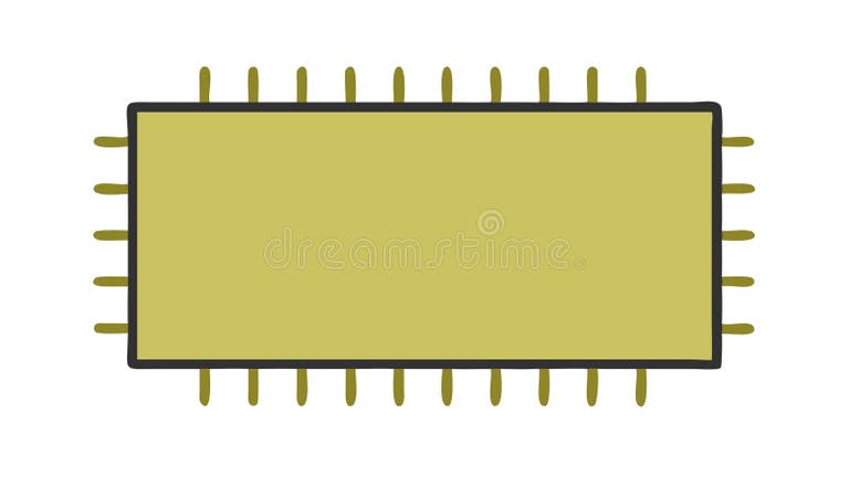 Rectangular Circuit Board Vector Illustration Icon, Vector Design Generative AI Stock Vector ...