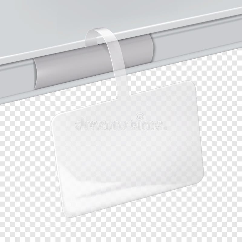 Rectangular Clear Shelf Wobbler on Transparent Background. Vector ...