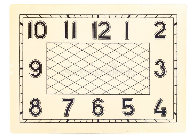 Rectangular Clock Face without the Hands Stock Illustration ...