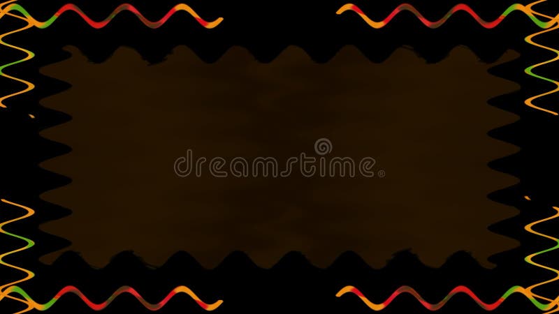 Rectangular Closed Wavy Colorful Neon Glowing Orange Square Horizontal ...