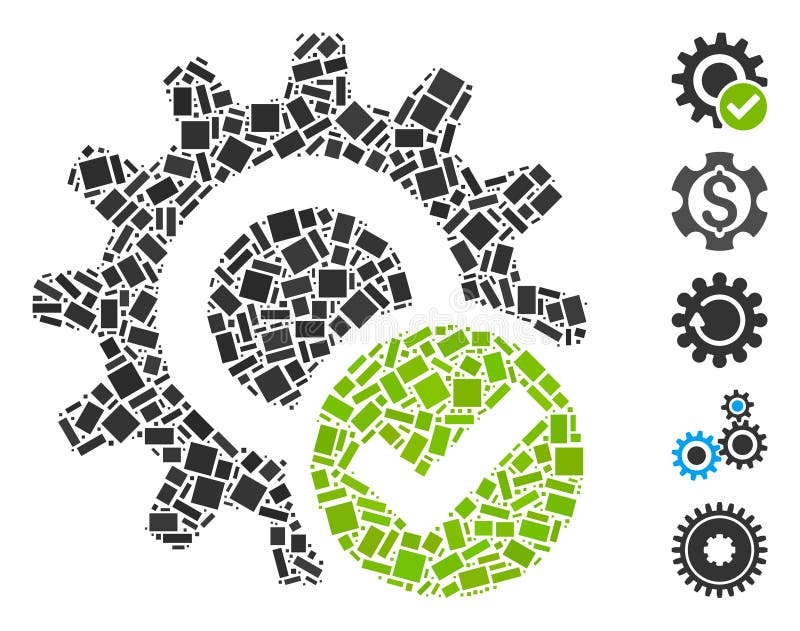 Rectangular Collage Valid Settings Gear Stock Illustration ...