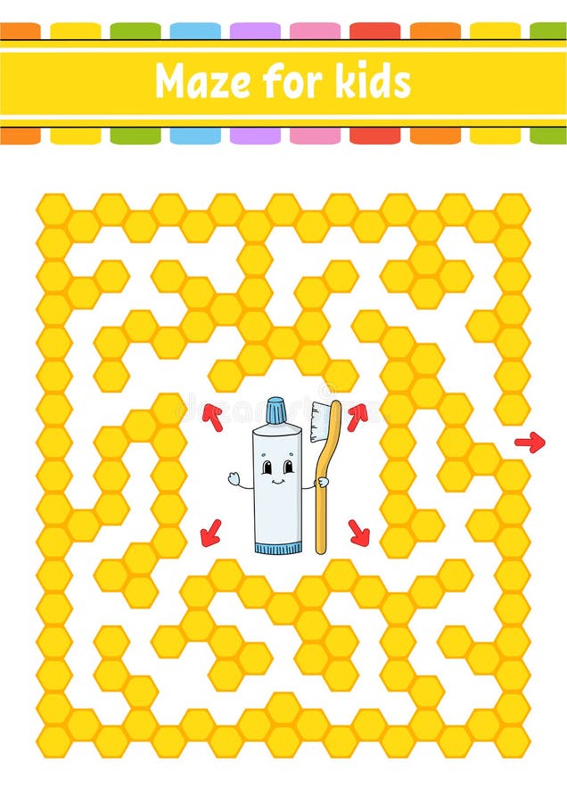 Rectangular Color Maze. Game for Kids. Funny Labyrinth. Education ...