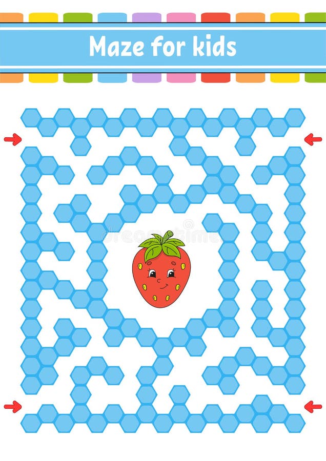 Rectangular Color Maze. Game for Kids. Funny Labyrinth. Education ...