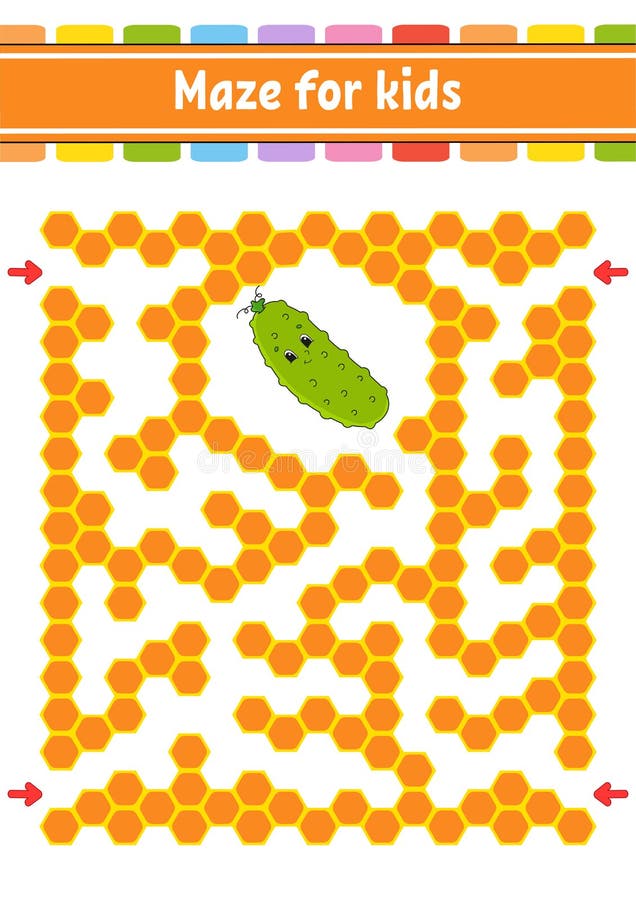 Rectangular Color Maze. Game for Kids. Funny Labyrinth. Education ...