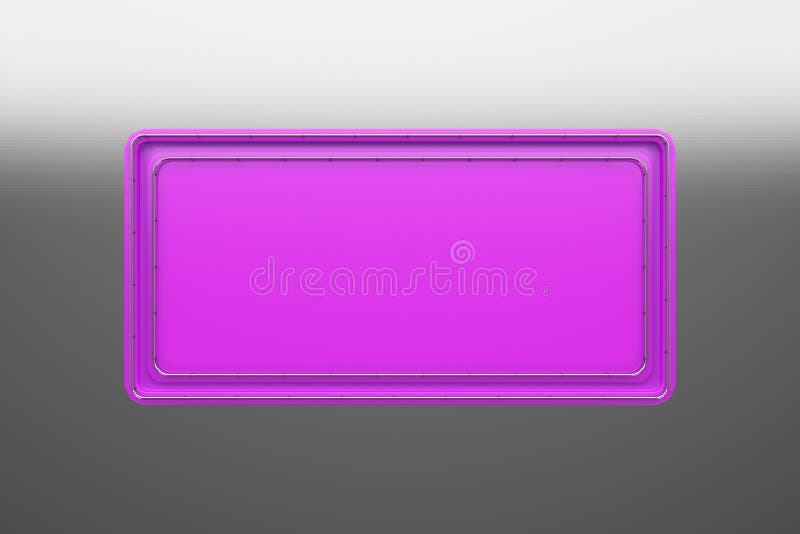 Rectangular Colored Plate with Corners from Tubes Stock Illustration ...