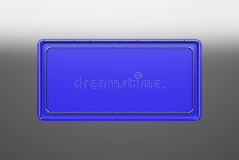 Rectangular Colored Plate with Corners from Tubes Stock Illustration ...