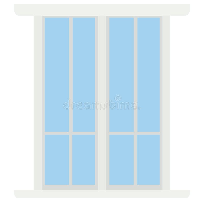 Rectangular Window Outline for House Isolated on White Background ...