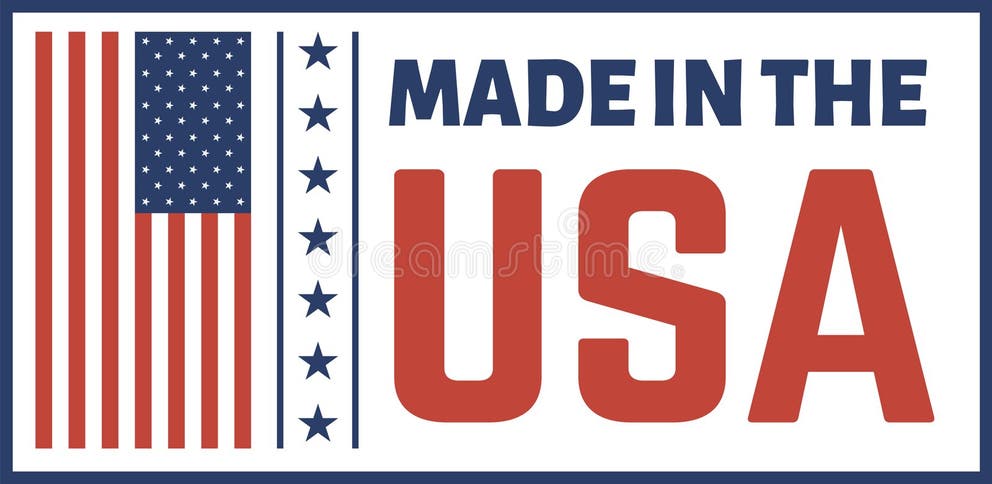 Rectangular Composition Featuring the Stylized American Flag and the ...