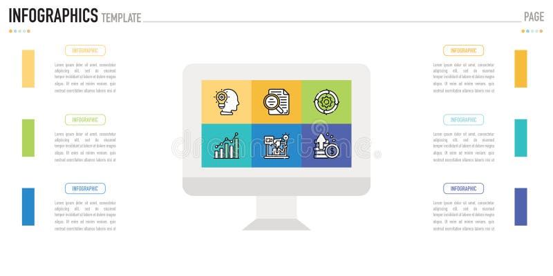 Rectangular Infographic for Business Presentation Stock Vector ...