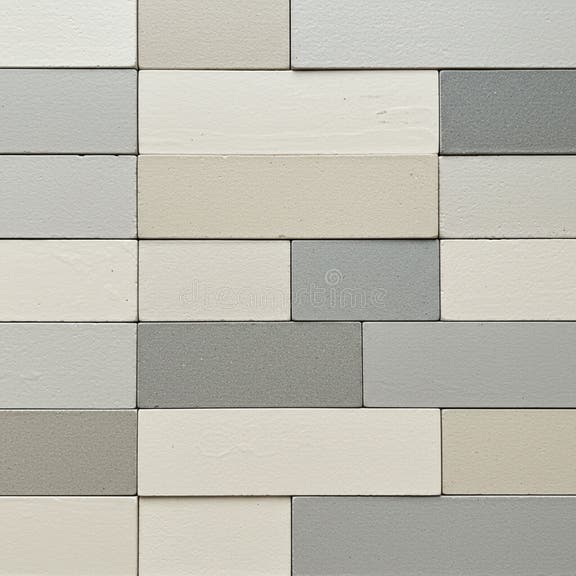 Rectangular Concrete Bricks Form a Seamless Pattern, Arranged in a ...