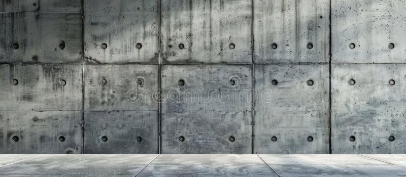 A Rectangular Wooden Fixture with Holes, Set on a Concrete Floor Stock ...
