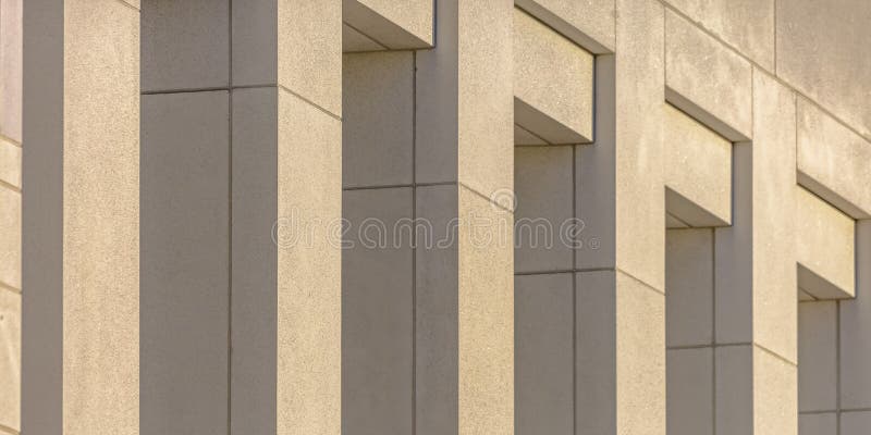 Rectangular Concrete Columns of a Building Stock Image - Image of ...