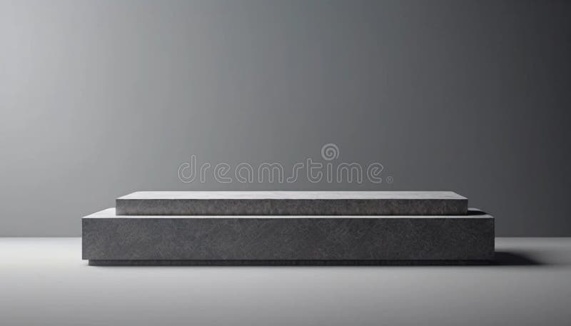 Rectangular Concrete 3d Podium Display Stock Illustration ...